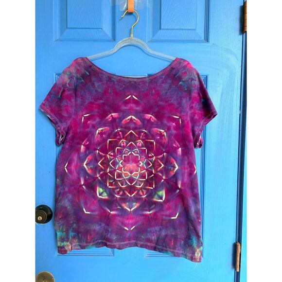 GAP | Tops | Handmade Mandala Tie Dye Tshirt Ice Dyed Womens Xl | Poshmark